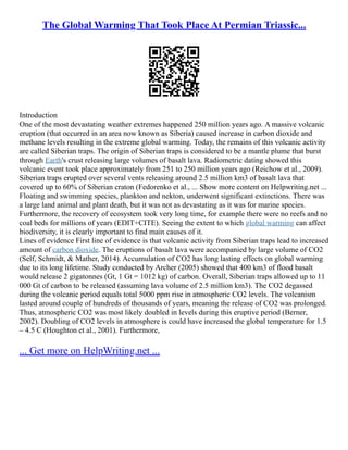 Triassic Period Climate