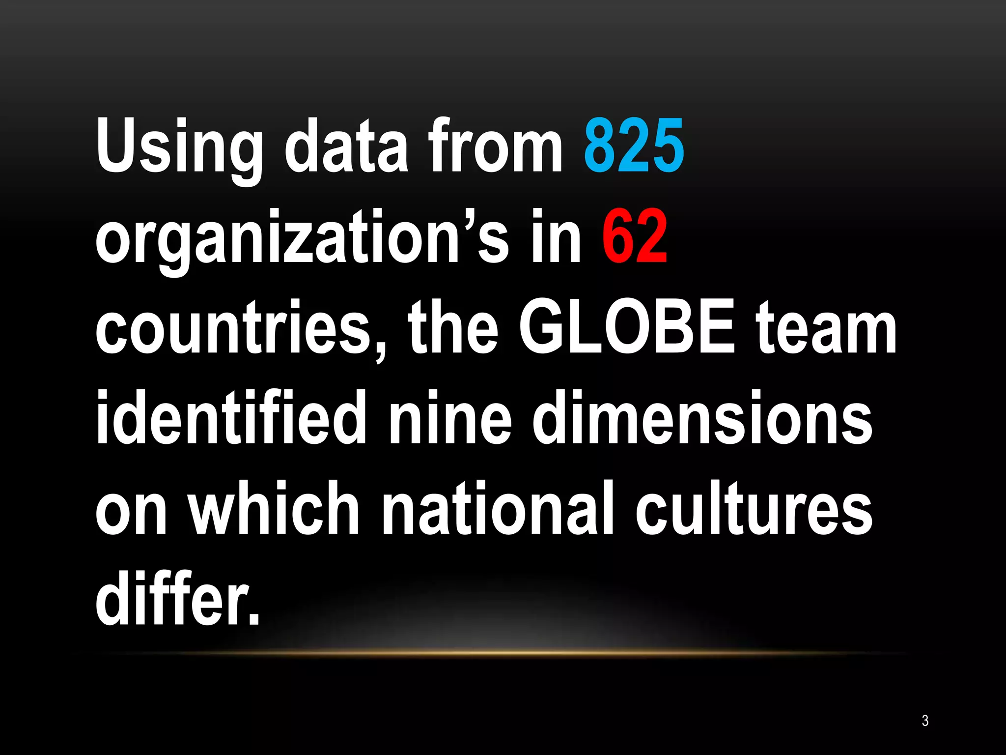 The globe framework for assessing culture | PPTX