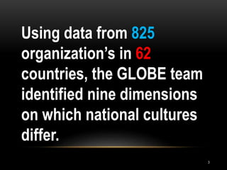 The globe framework for assessing culture | PPTX