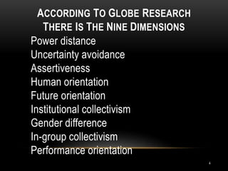 The globe framework for assessing culture | PPTX