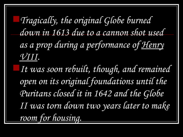 The Globe Theater | PPT