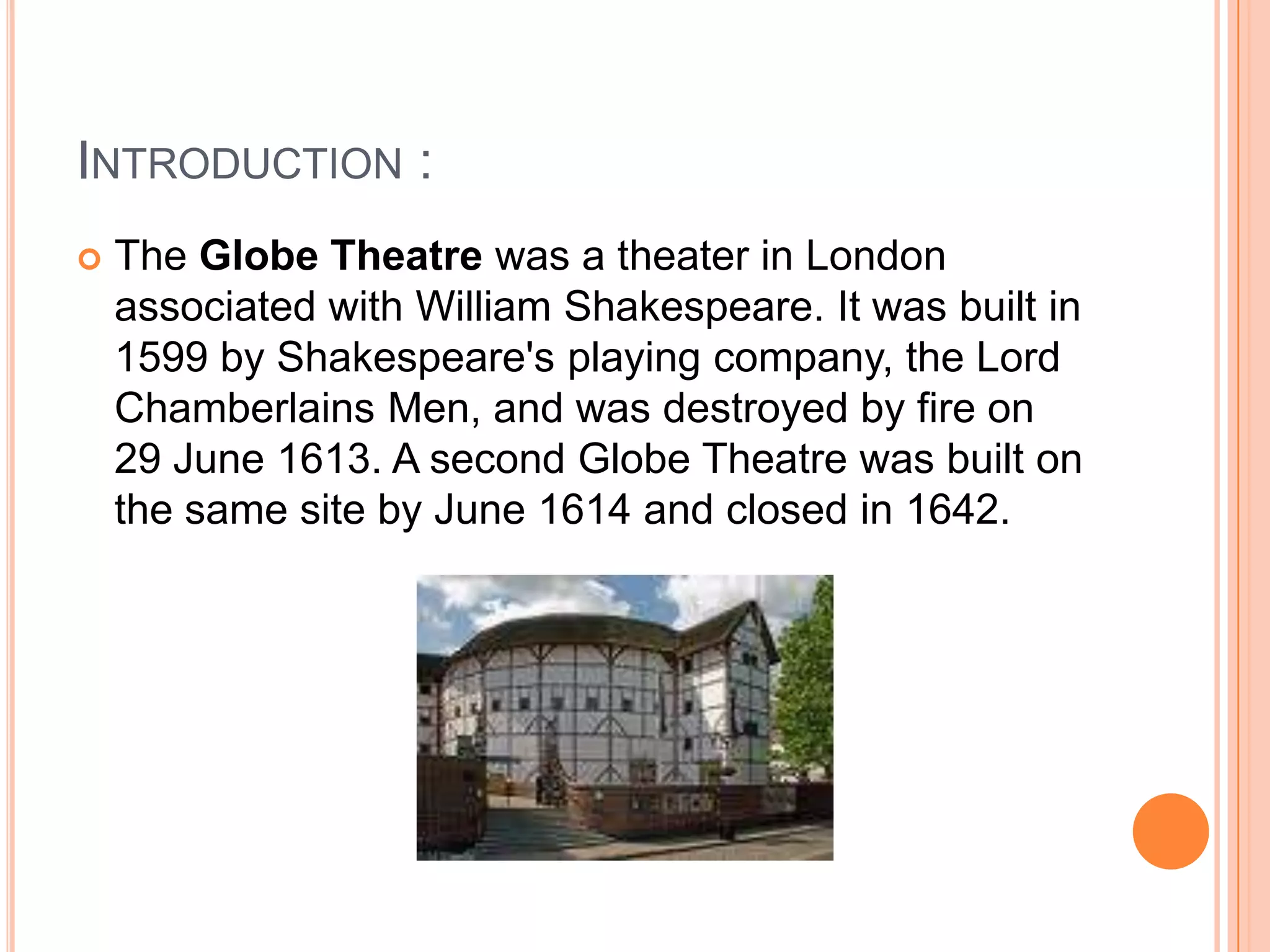 The globe theatre | PPTX