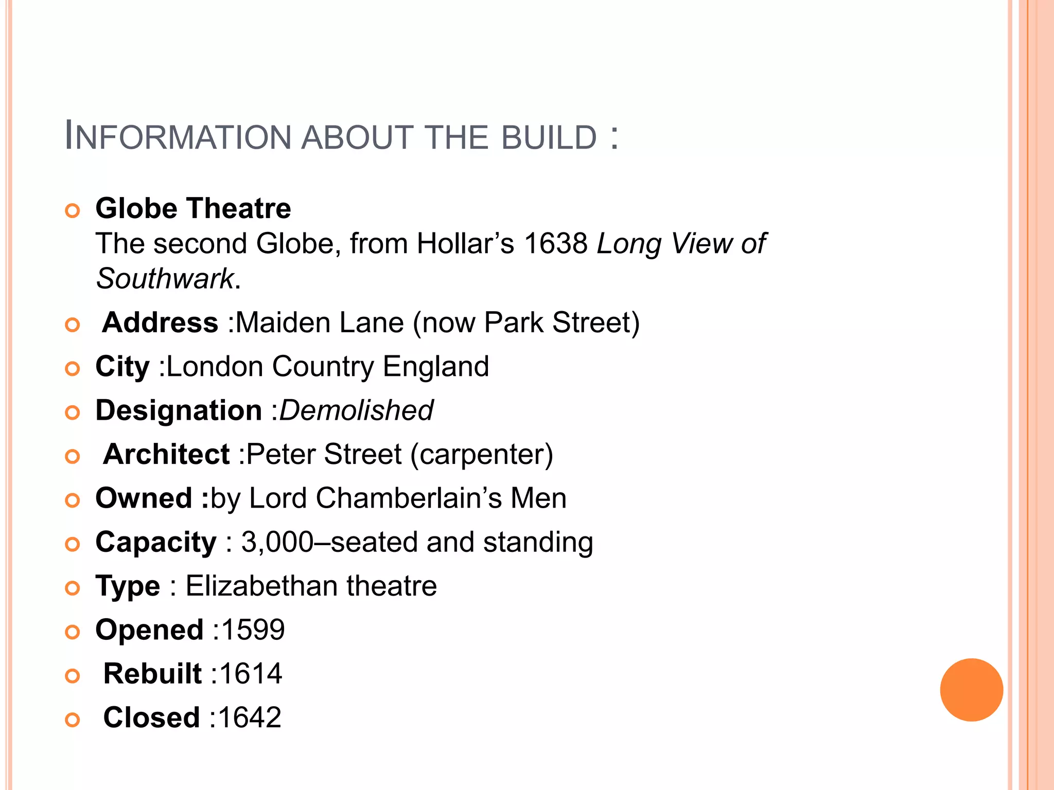 The globe theatre | PPTX