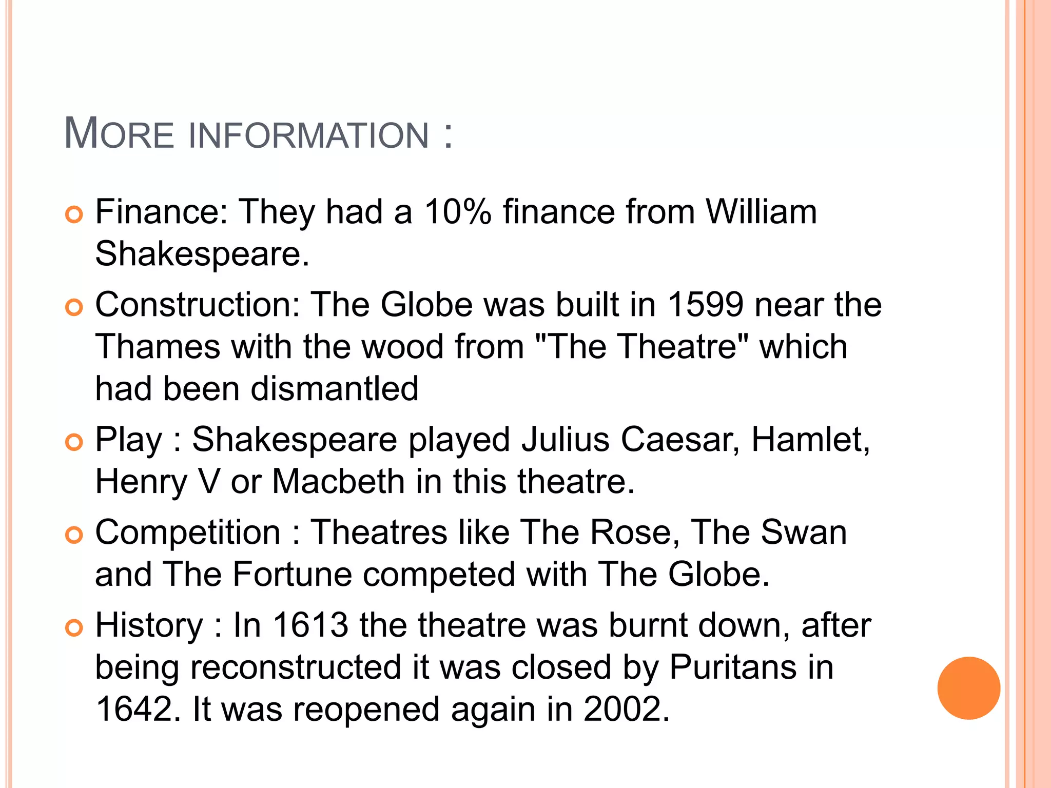 The globe theatre | PPTX