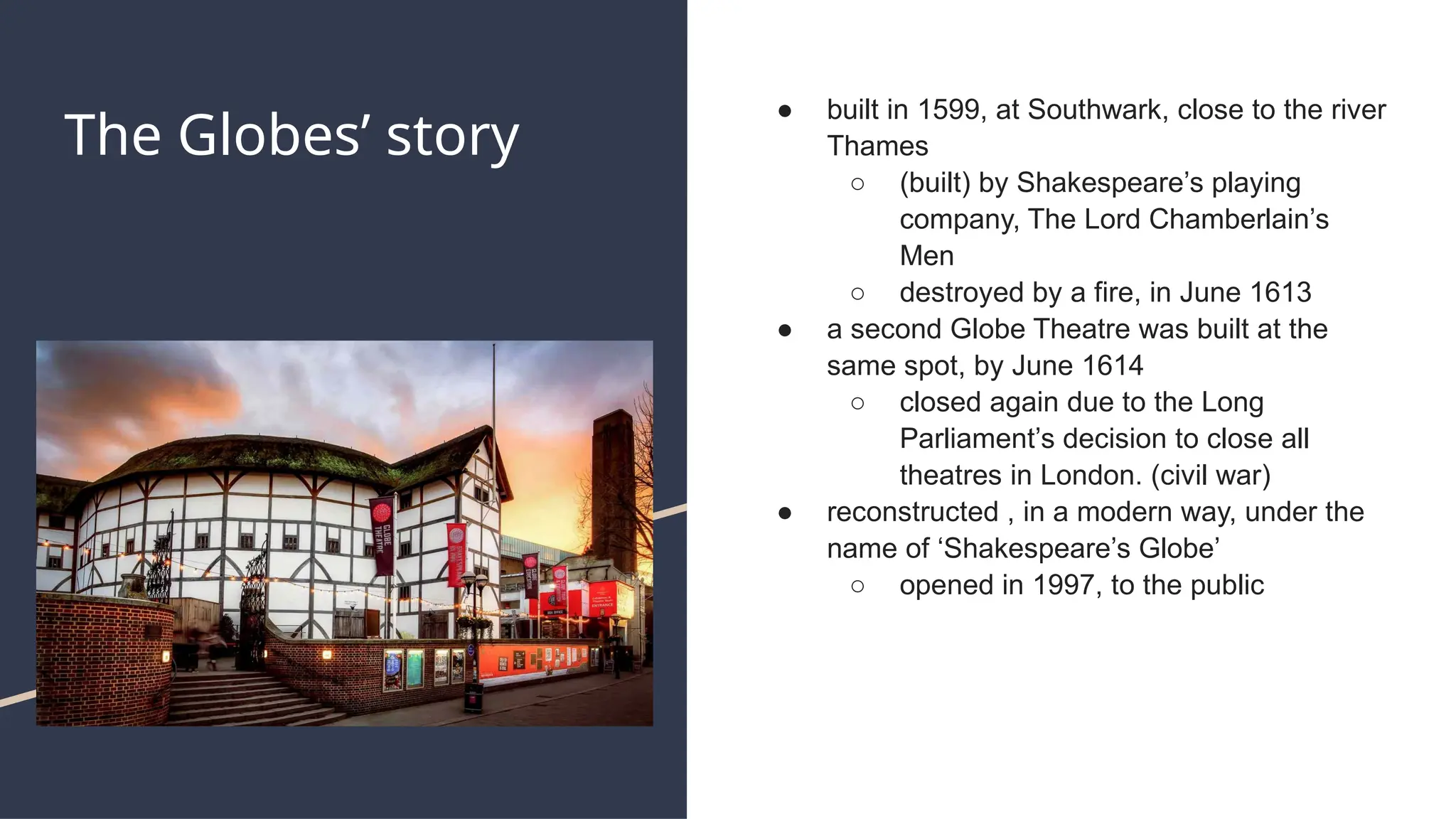 The Globe Theatre Literature [presentation | PPT
