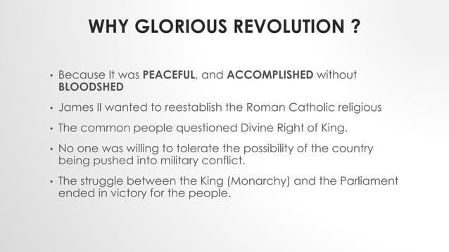 The glorious revolution | PPTX | Christianity | Religion & Spirituality