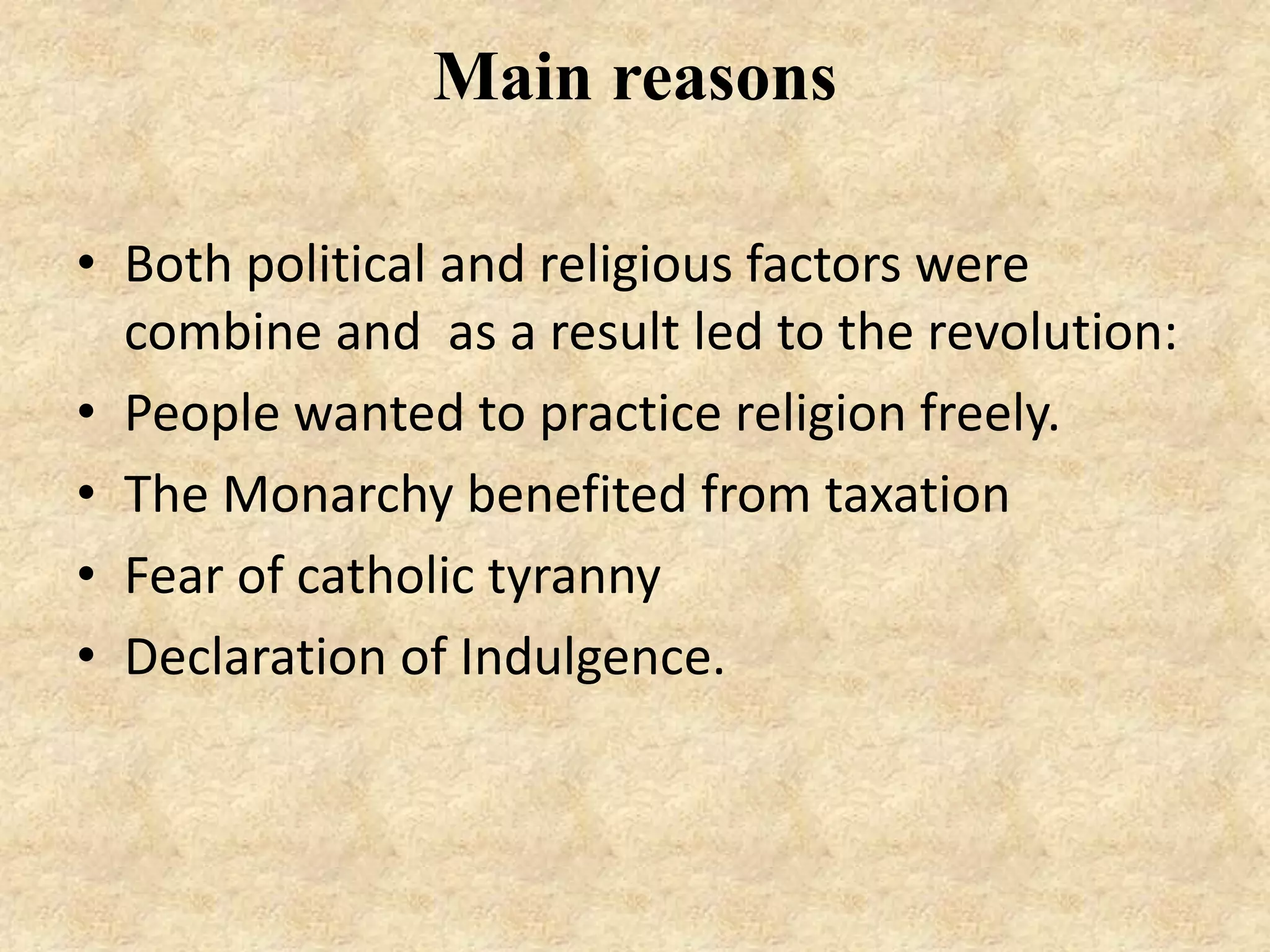 The glorious revolution | PPSX