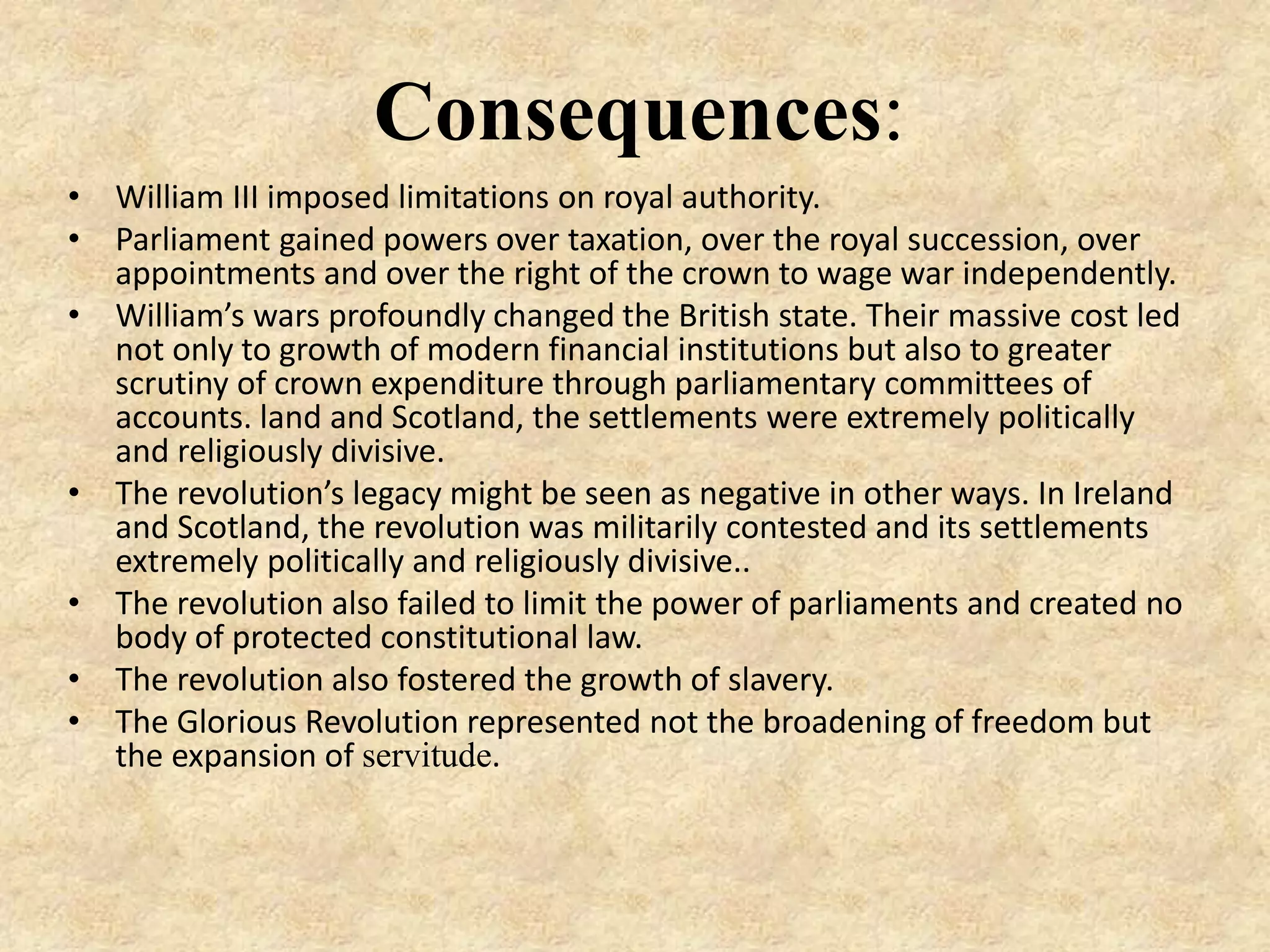 The glorious revolution | PPSX