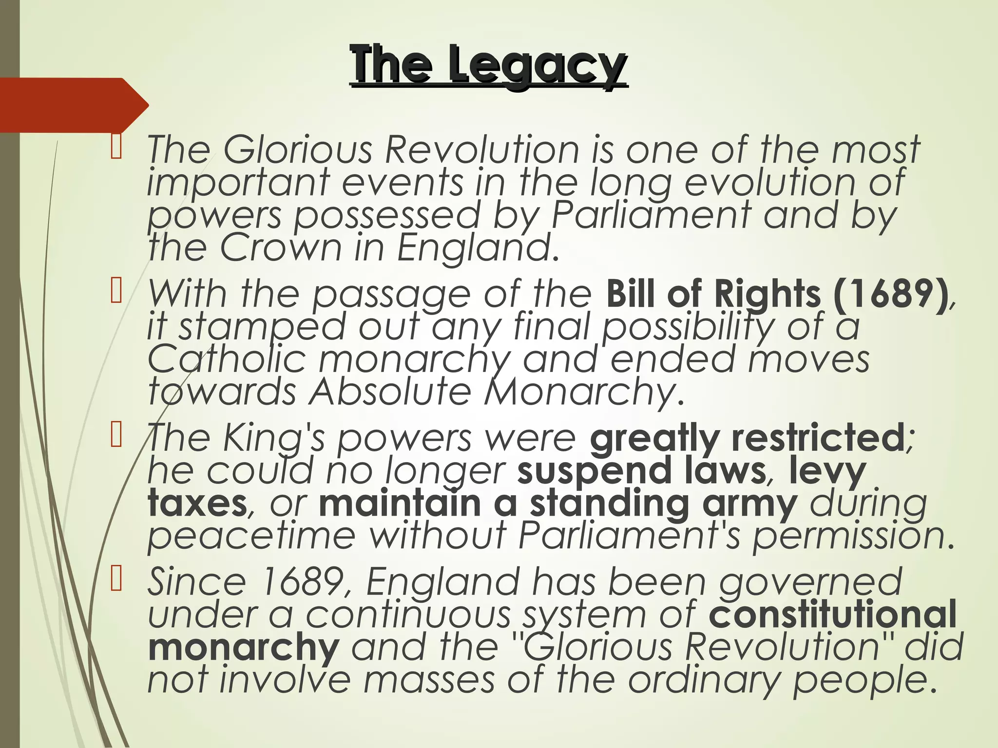 The glorious Revolution of England | PPT