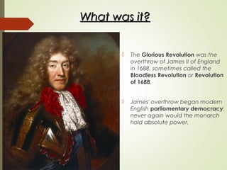 The glorious Revolution of England | PPT