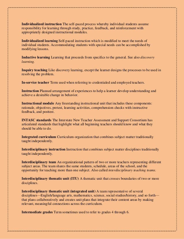 The Glossary of Higher Education | PDF