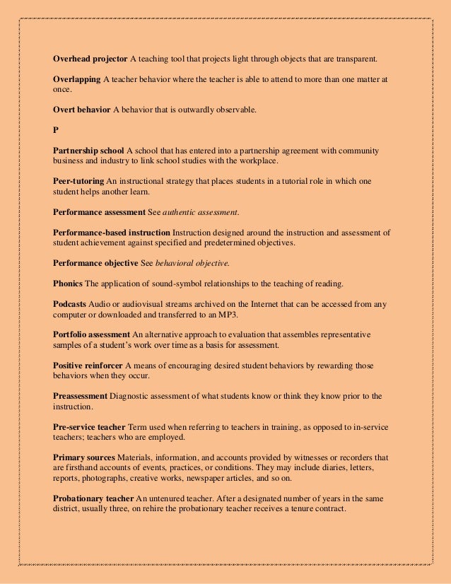The Glossary of Higher Education | PDF