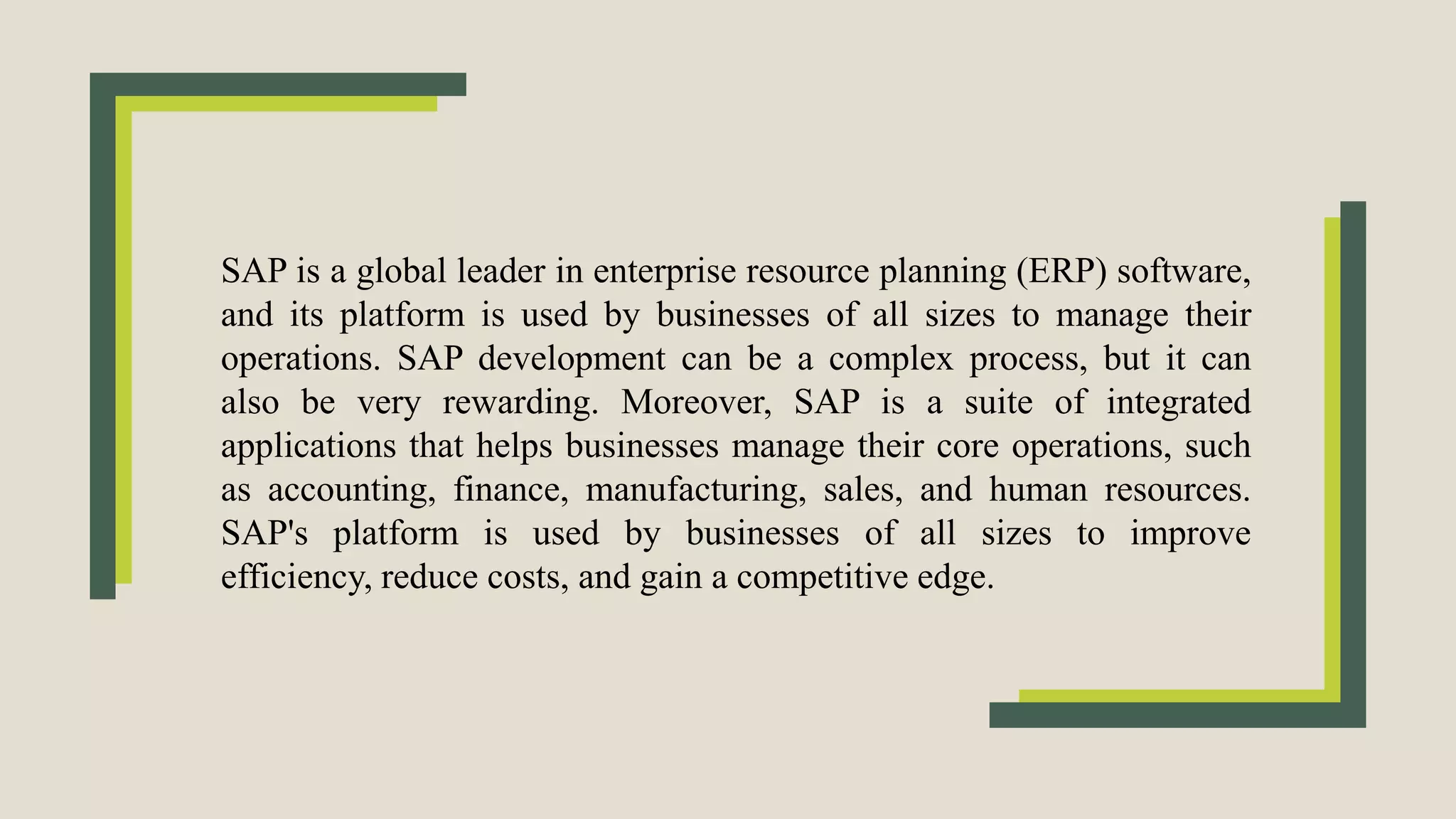 The Go-To Guide To Finding An Ideal SAP Development Company | PPT