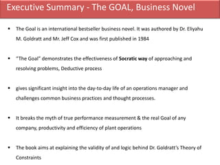 The GOAL - Book Review | PPTX