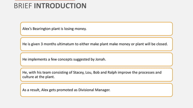 The Goal by Eliyahu M. Goldratt - A Book Review | PDF