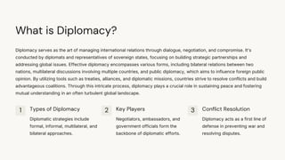 The Goal of Diplomacy and fundamental of diplomacy | PDF