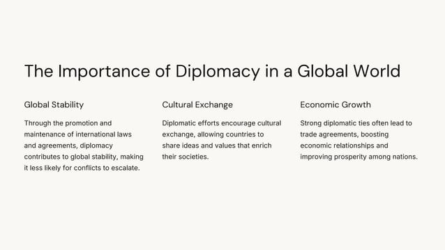 The Goal of Diplomacy and fundamental of diplomacy | PPT