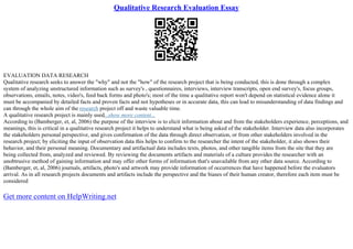 The Goal Of Qualitative Research Essay | PPT