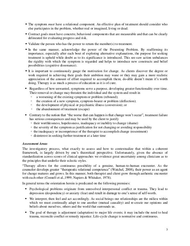 The Goal of the Therapy Process -revised July 28 2018