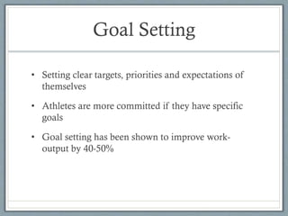 The goal setting process | PPTX
