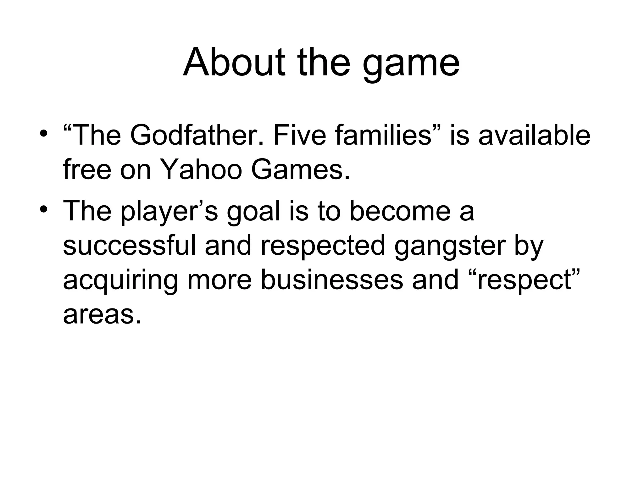 The Godfather Five Families Ppt