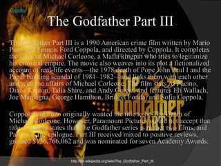 The godfather part i presentation | PPTX