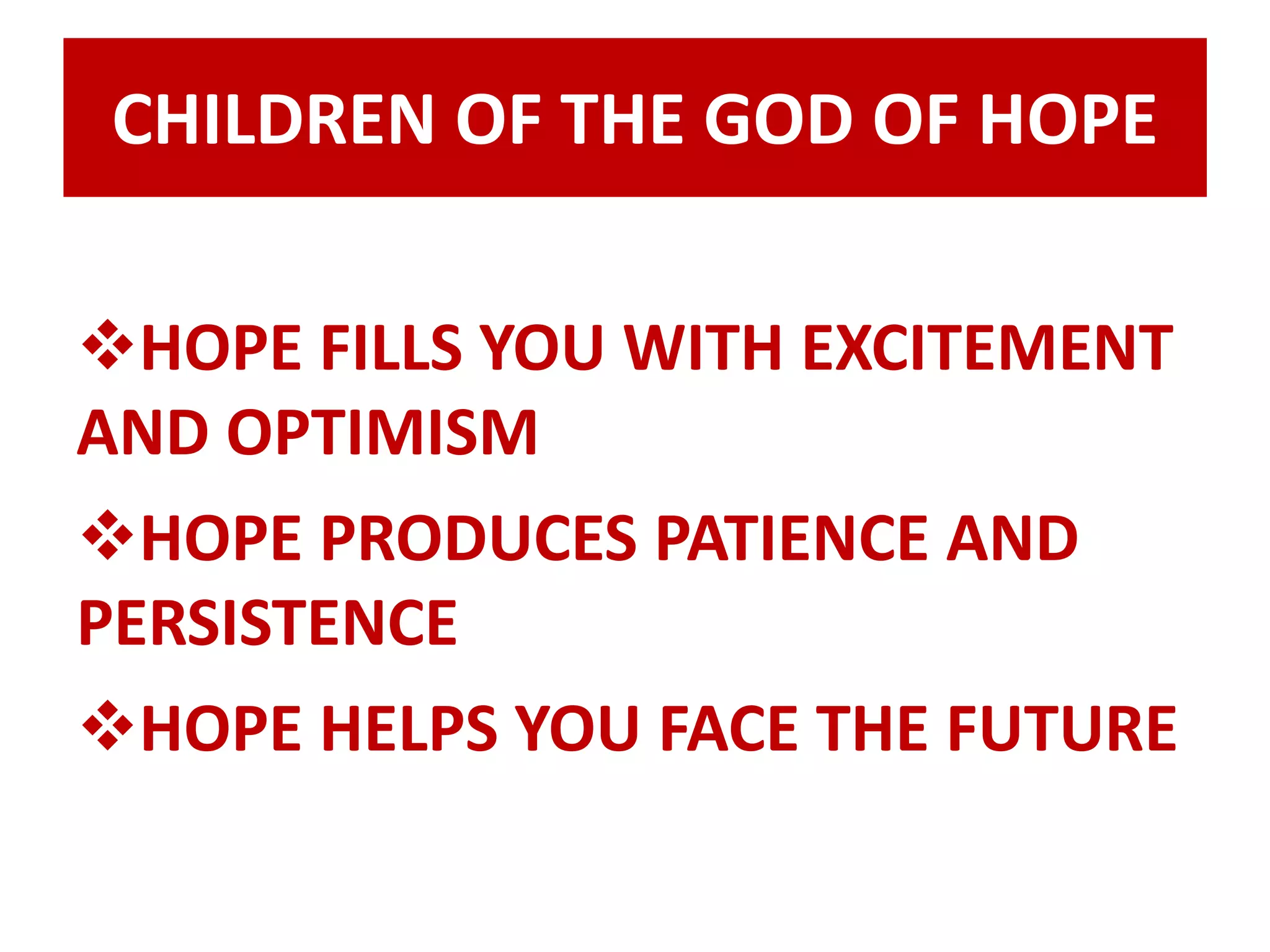 The god of hope | PPTX
