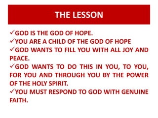 The god of hope | PPT