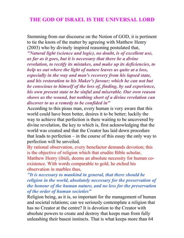 The universal God | PDF