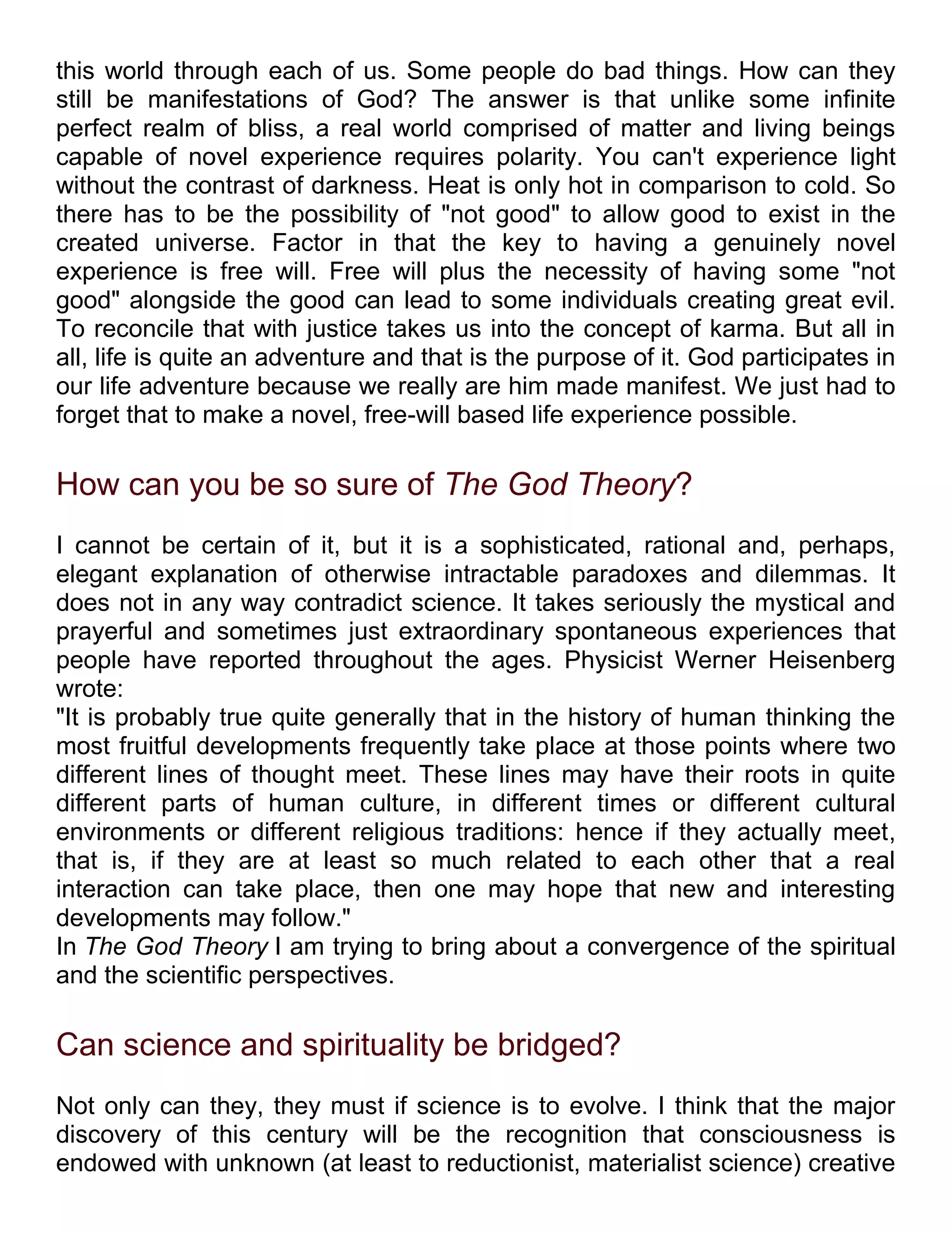 The god theory | DOCX