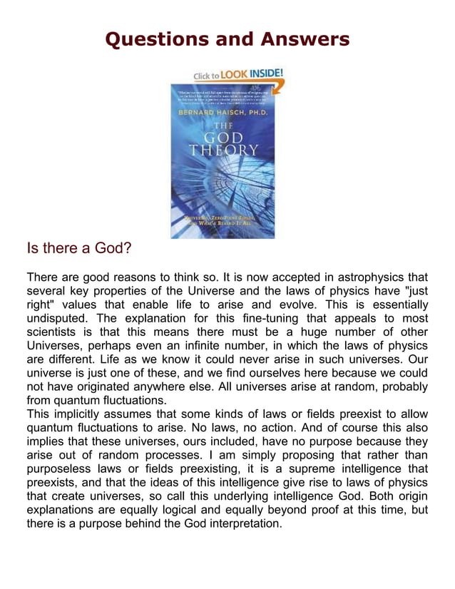 The god theory | DOCX