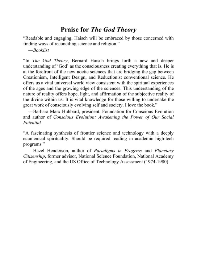 The God Theory | PDF