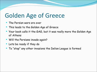 The Golden Age Of Athens (Uh I | PPT