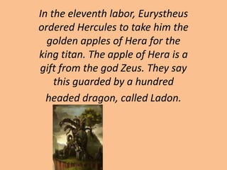 The Golden Apples Of The Hesperides | PPTX