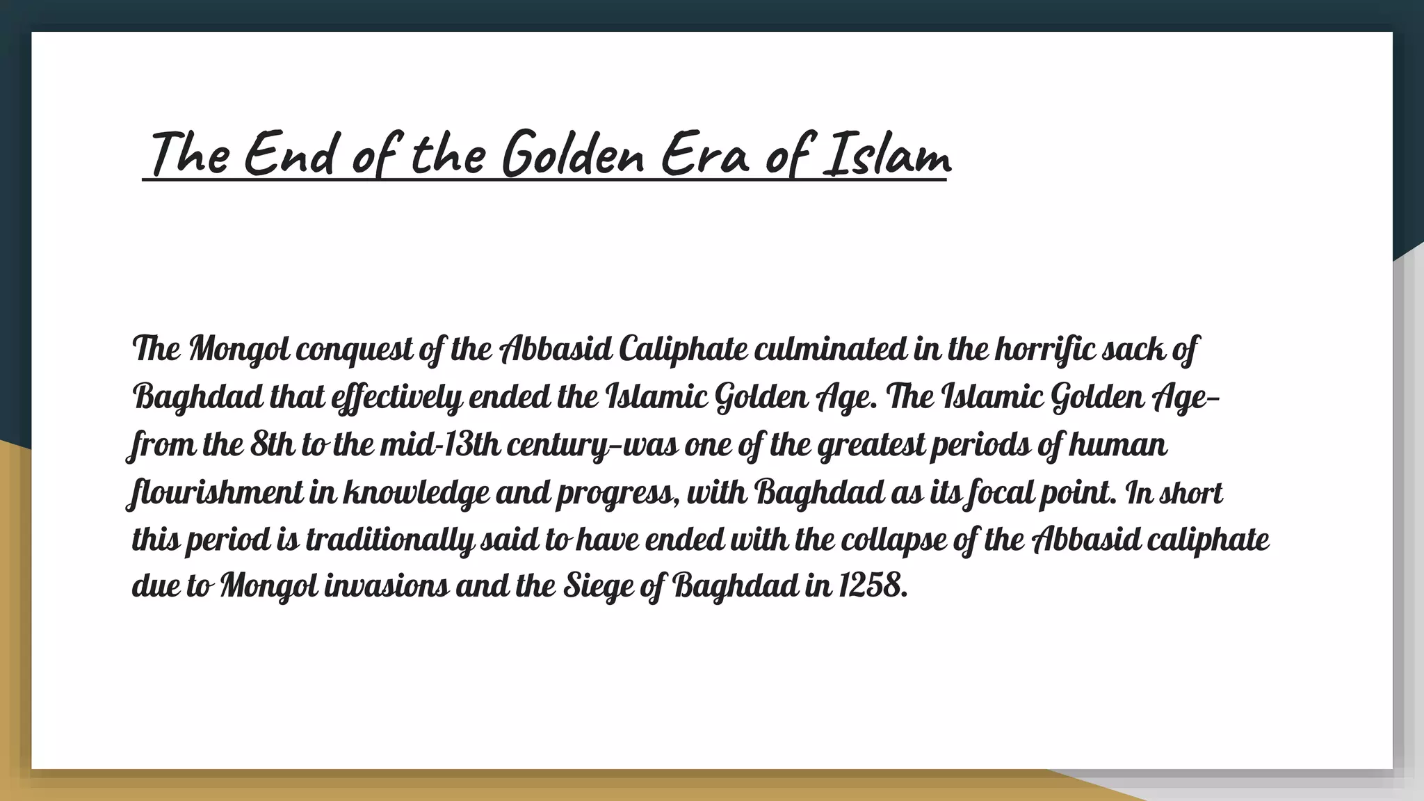 The Golden Era of Islam | PPTX