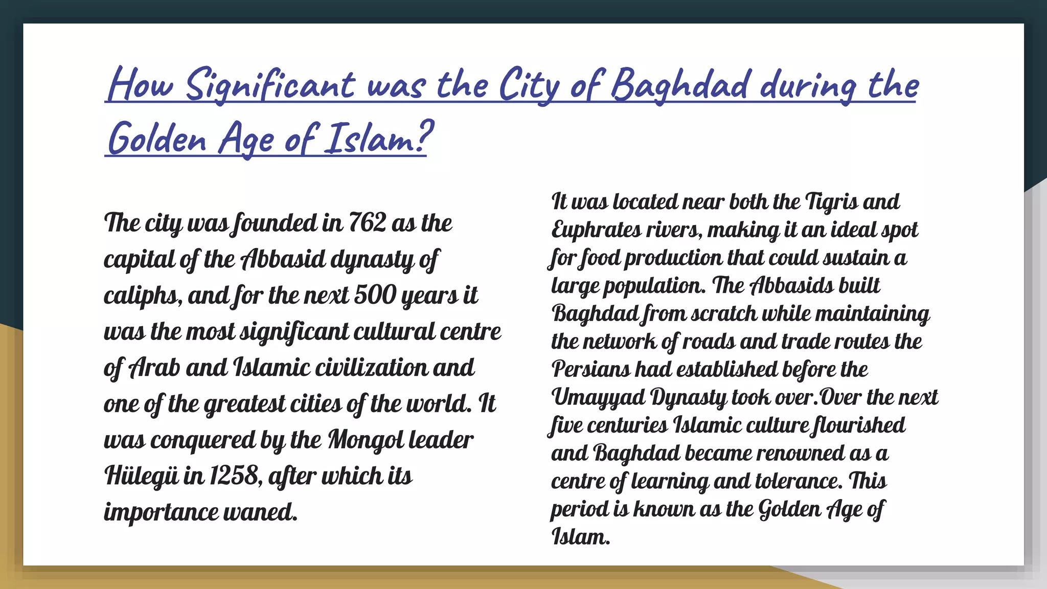 The Golden Era of Islam | PPTX