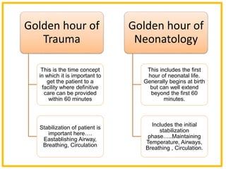 The golden hour of neonatology - by dr sonali mhatre | PPTX