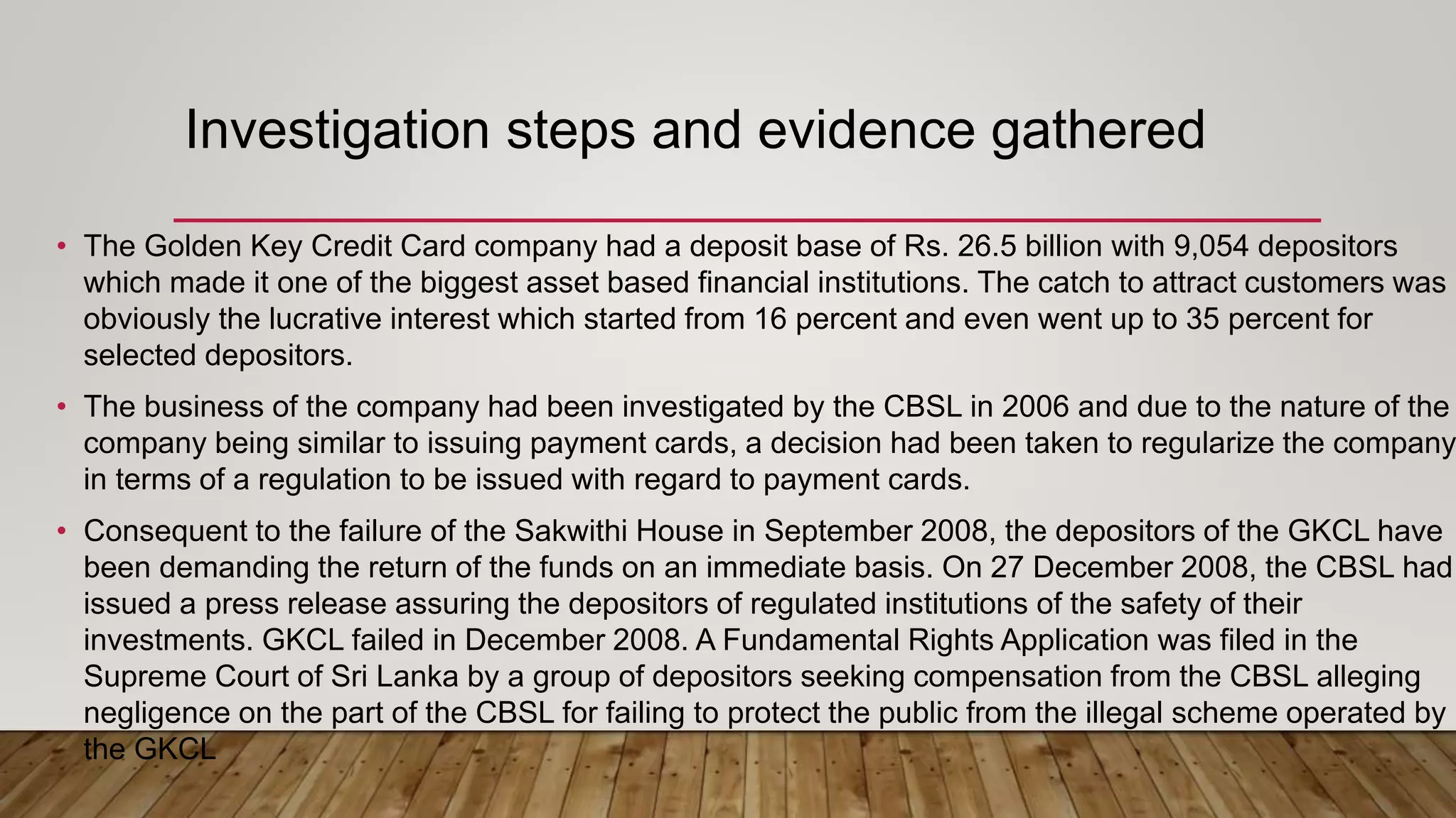 The golden key credit card company scandal | PPTX