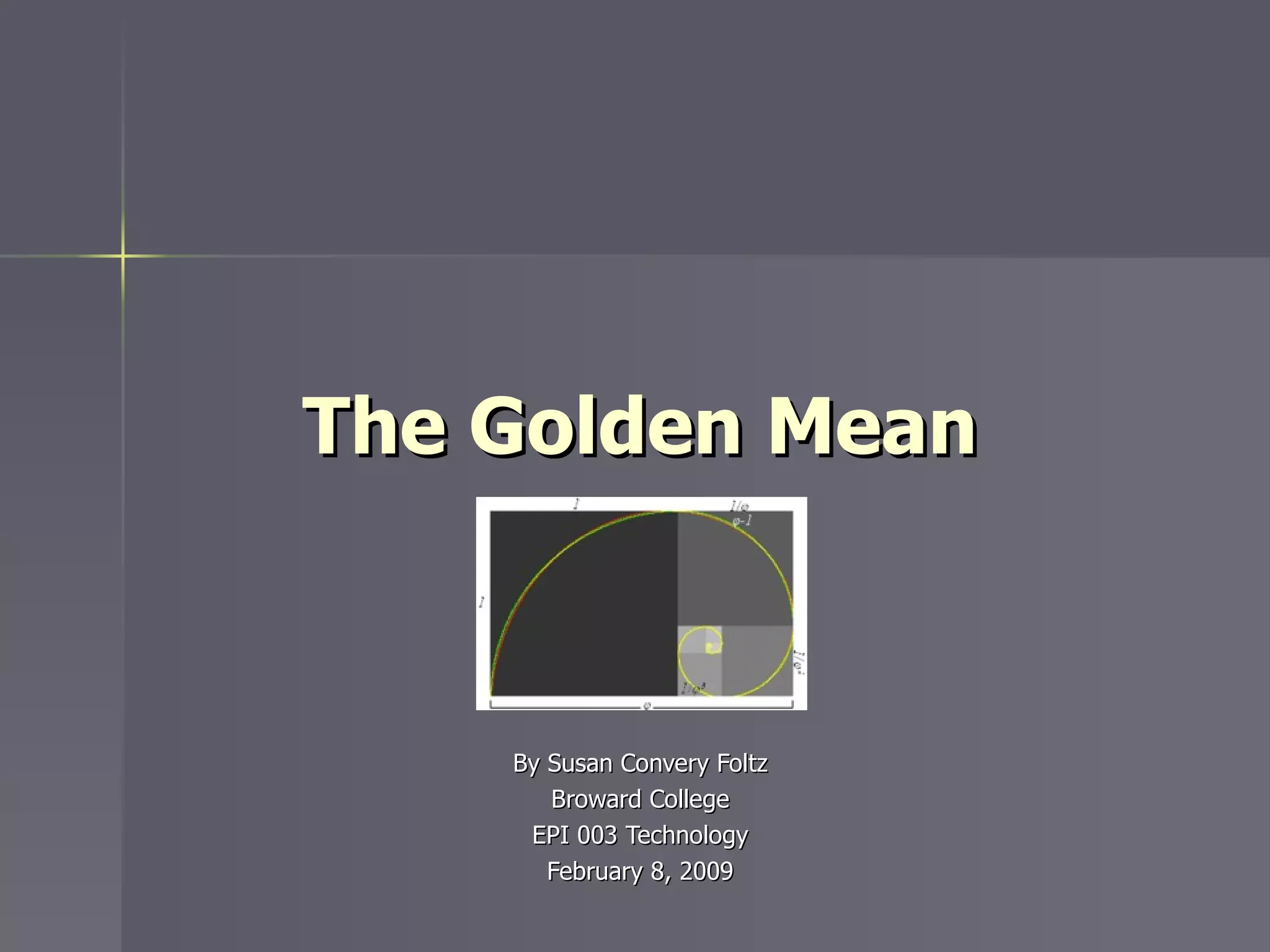 The Golden Mean | PPT