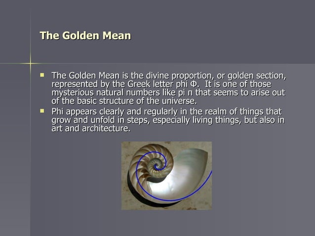 The Golden Mean | PPT | Science