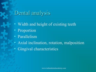 The golden proportion in esthetic treatment planning/ dental courses | PPT