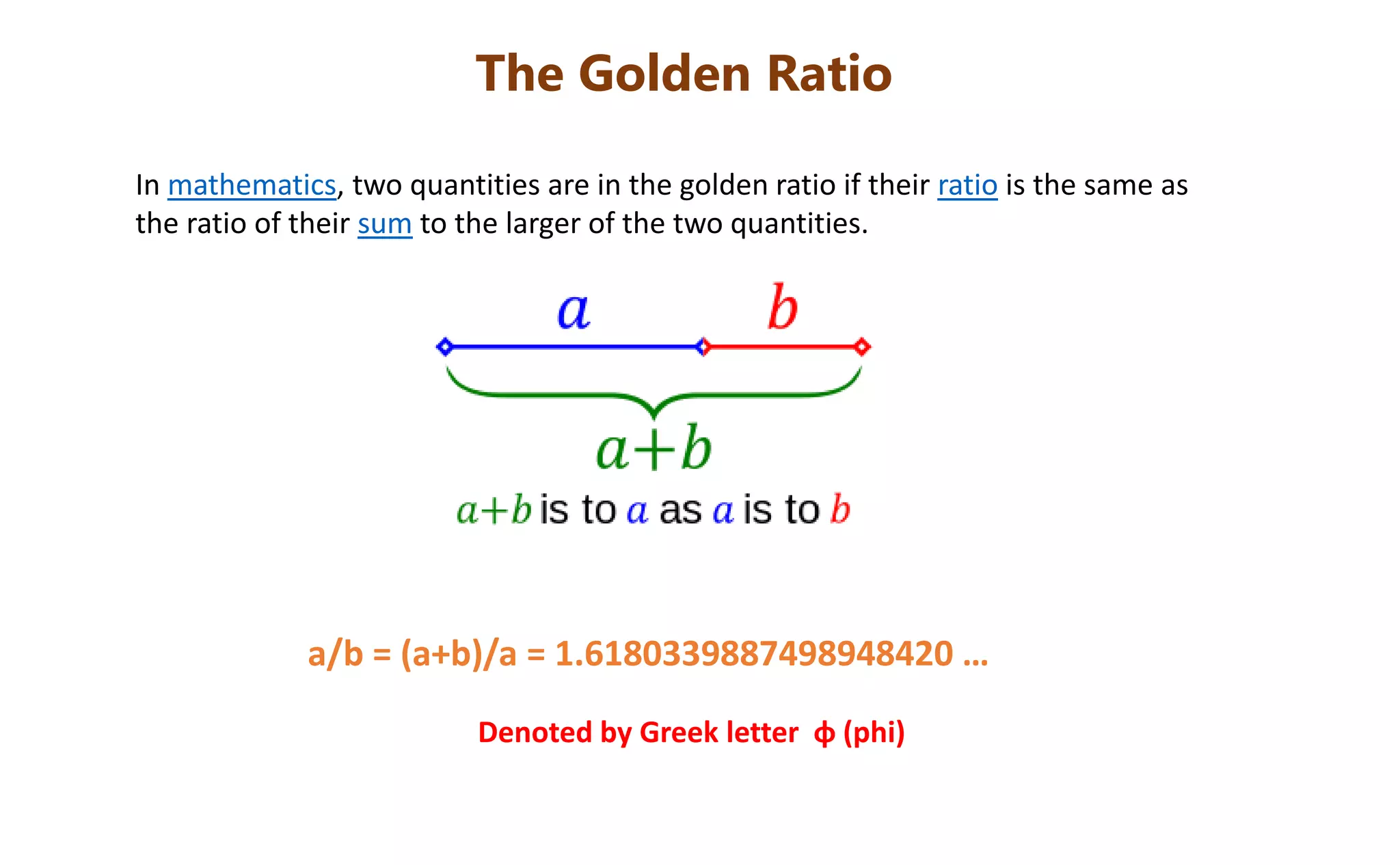THE GOLDEN RATIO | PPTX