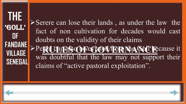 The goll of fandane village, senegal | PPT