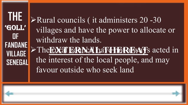 The goll of fandane village, senegal | PPT