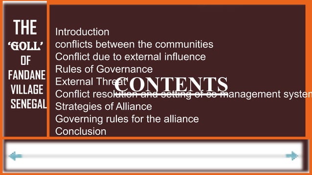 The goll of fandane village, senegal | PPT