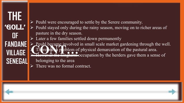 The goll of fandane village, senegal | PPT