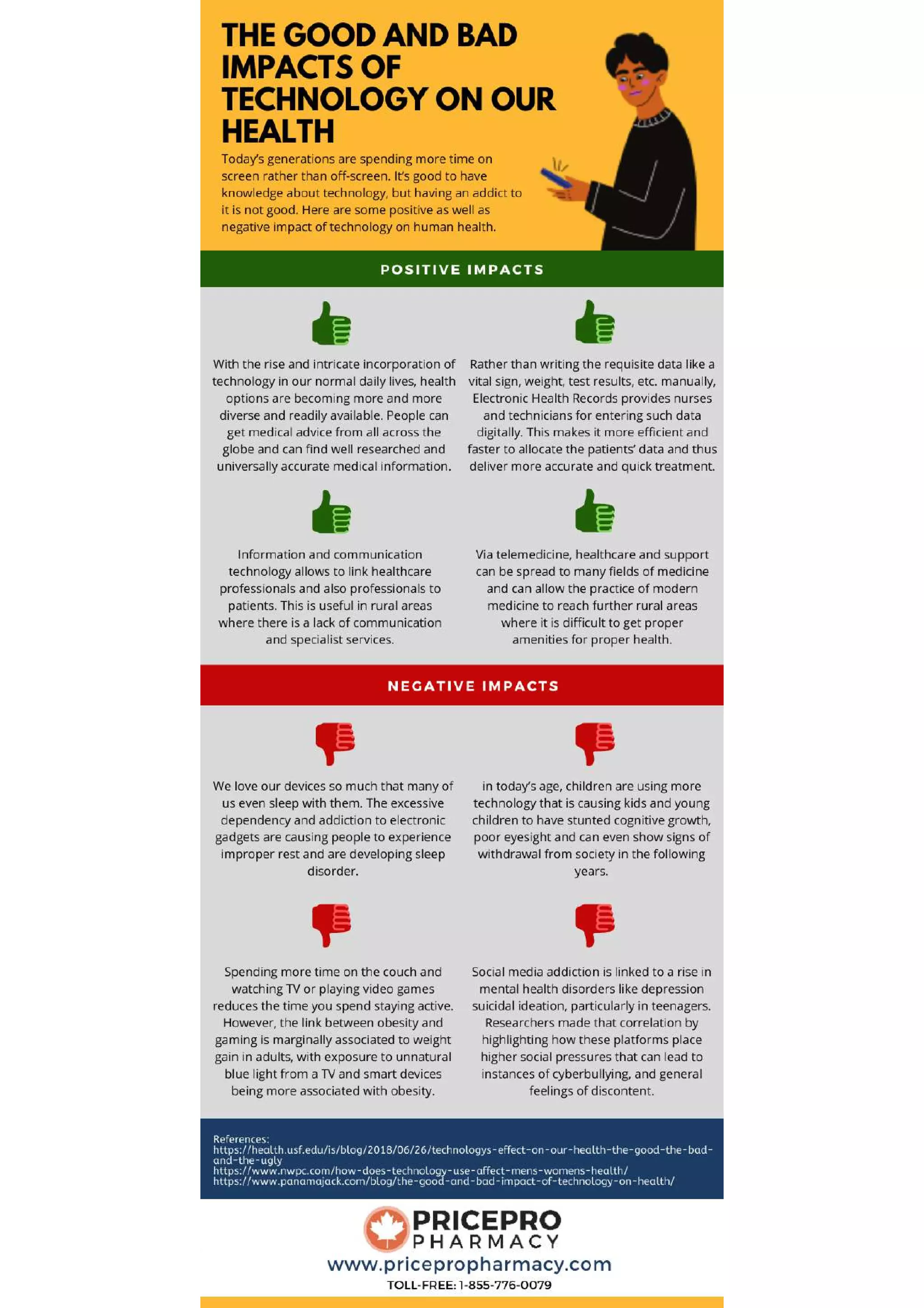 The Good and Bad Impacts of Technology on Our Health | PDF