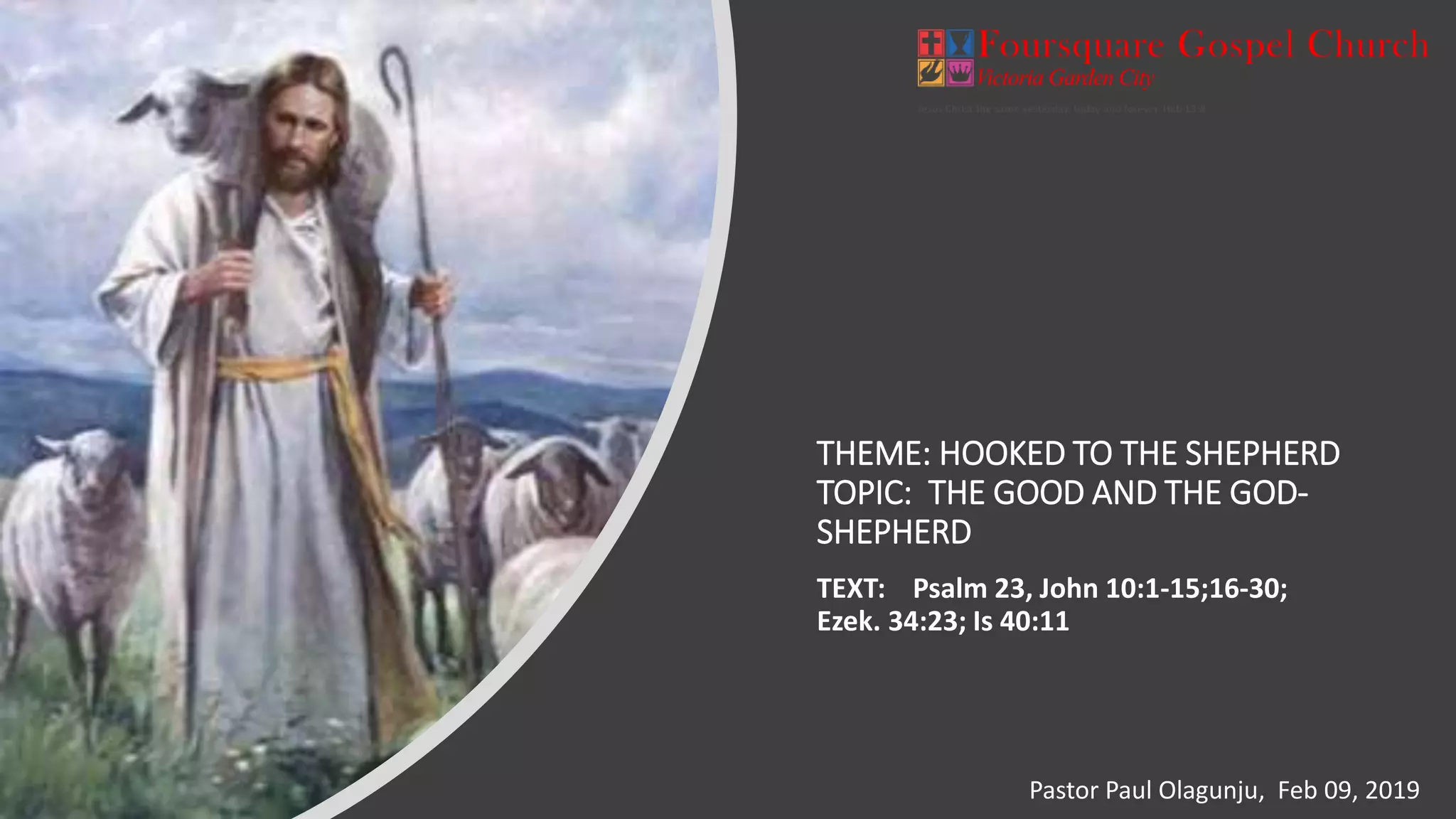 Jesus, the good shepherd and the God-shepherd | PPTX