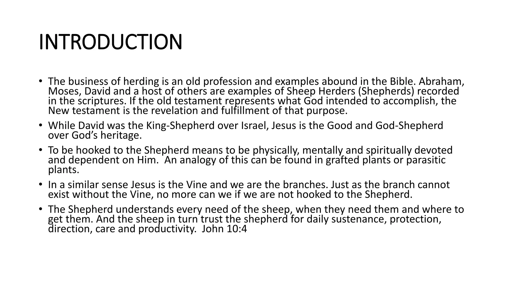 Jesus, the good shepherd and the God-shepherd | PPTX