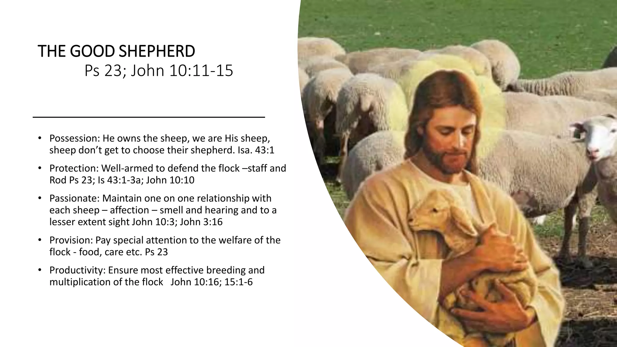 Jesus, the good shepherd and the God-shepherd | PPTX